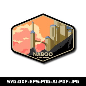 Star Wars Naboo Planet, SVG for Naboo Planet Stickers, EPS, PNG, Dxf ...