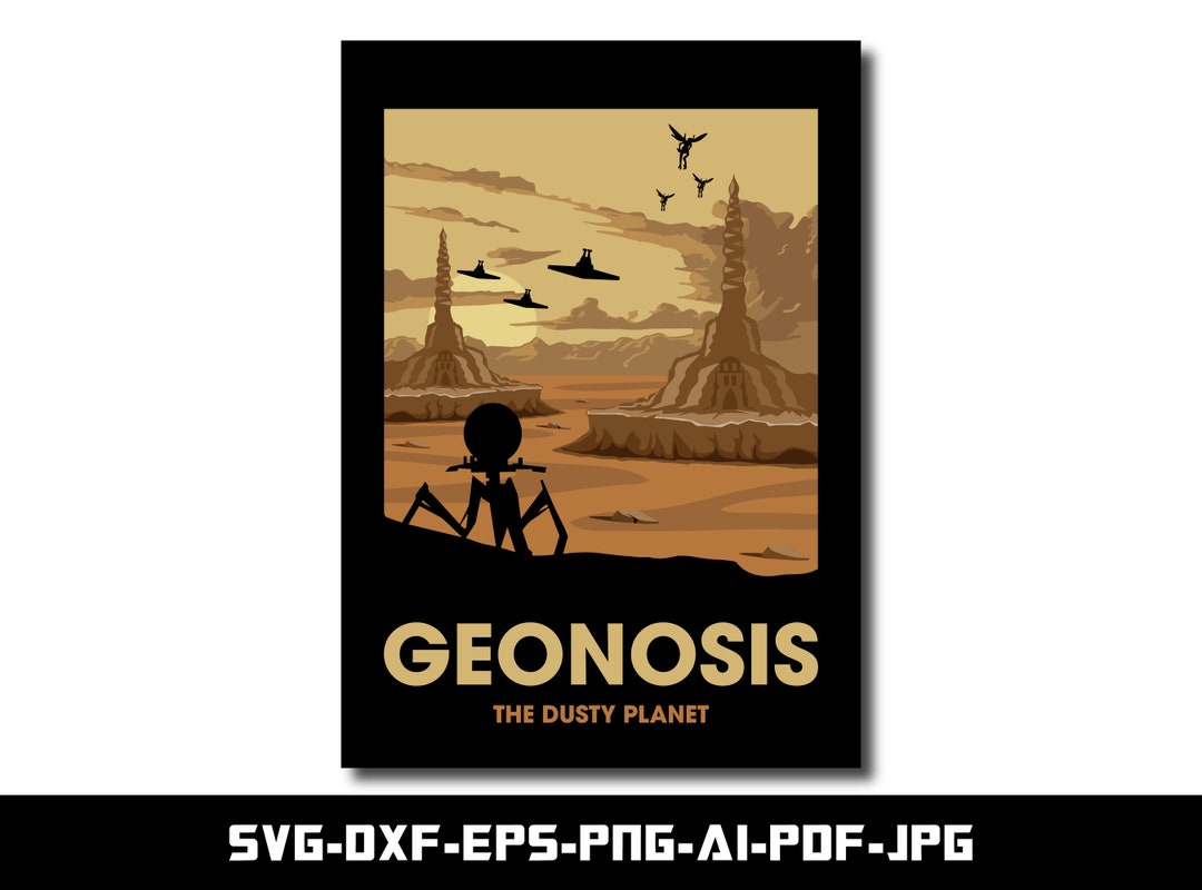 Star Wars Geonosis Planet, SVG and PNG for Geonosis Planet Poster, EPS, Png, Dxf..., Cut File ...