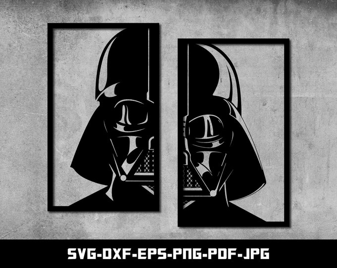 Darth Vader Tie_fighter_r14 ASCII wood Digital File for Lasercutting ...