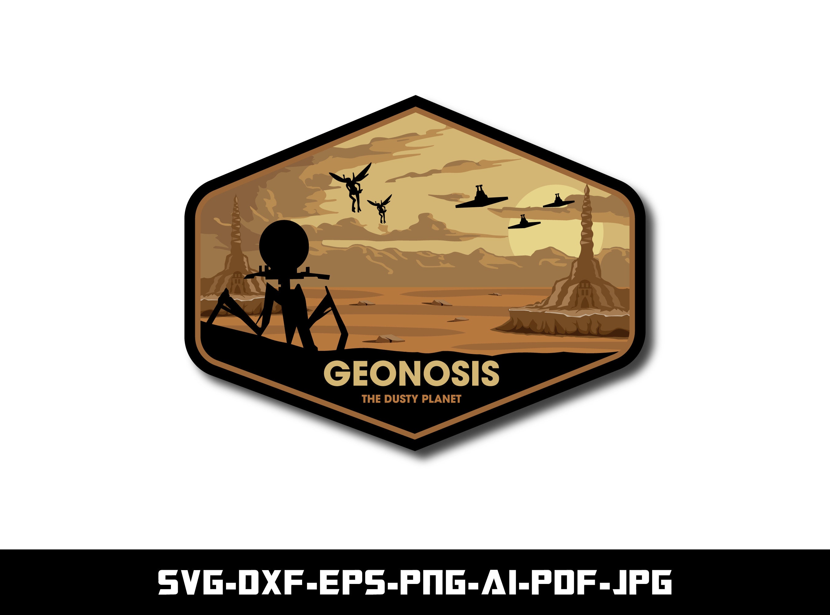 Geonosis Planet SVG for Alderaan Planet Stickers EPS PNG - Etsy