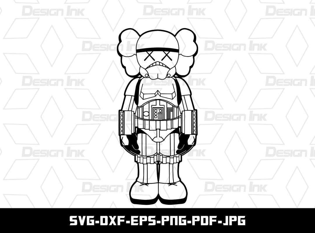 KAWS Star Wars Stormtrooper SVG: Cricut & Silhouette Cut File (digital ...