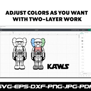 KAWS Star Wars Stormtrooper SVG: Cricut & Silhouette Cut File (digital ...