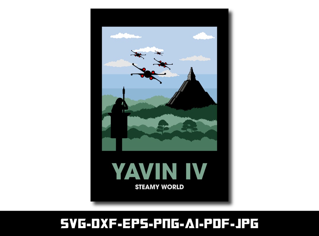 Star Wars Yavin-4 Planet, SVG and PNG for Yavin-4 Planet Poster, EPS ...