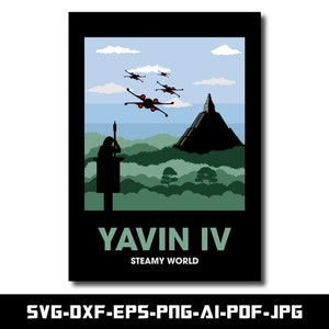Star Wars Yavin-4 Planet, SVG and PNG for Yavin-4 Planet Poster, EPS ...