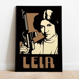 Leia Poster, SVG and PNG for Leia Poster, EPS, Dxf ..., Cut File for ...