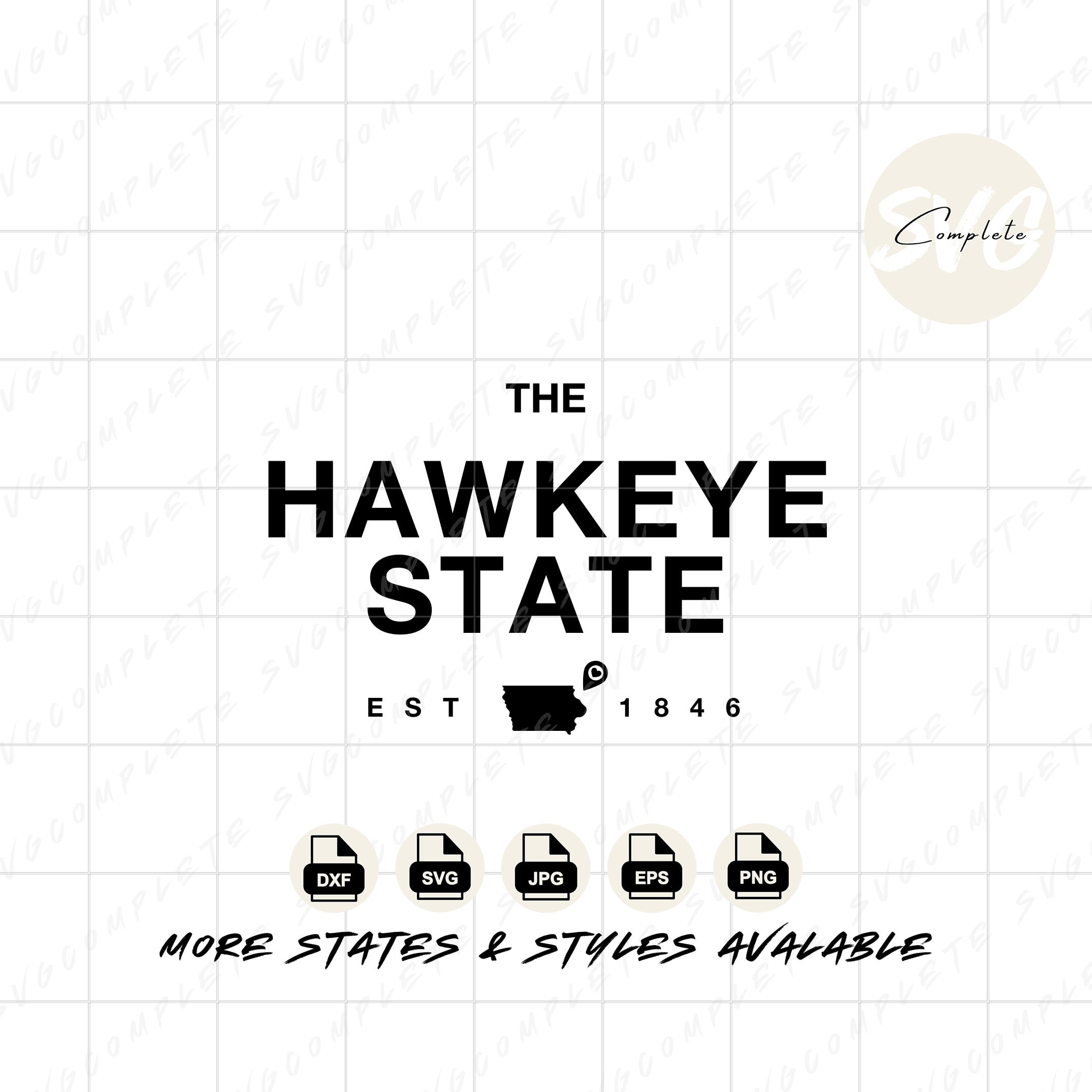 Iowa Hawkeye State Svg Iowa State Svg Home State of Iowa Svg Iowa Png ...