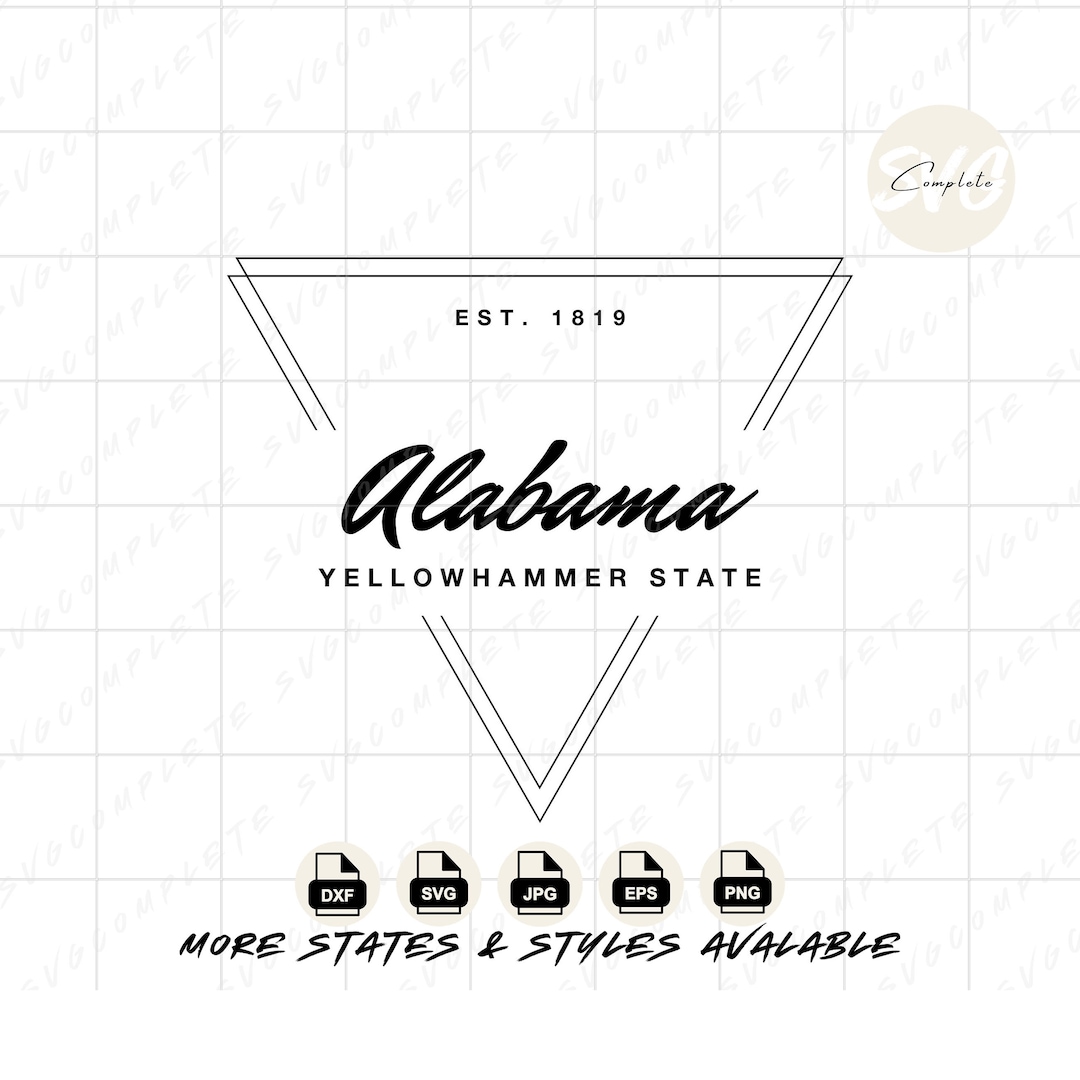 Alabama Svg Yellowhammer Svg Alabama State of Alabama Tshirt Alabama ...