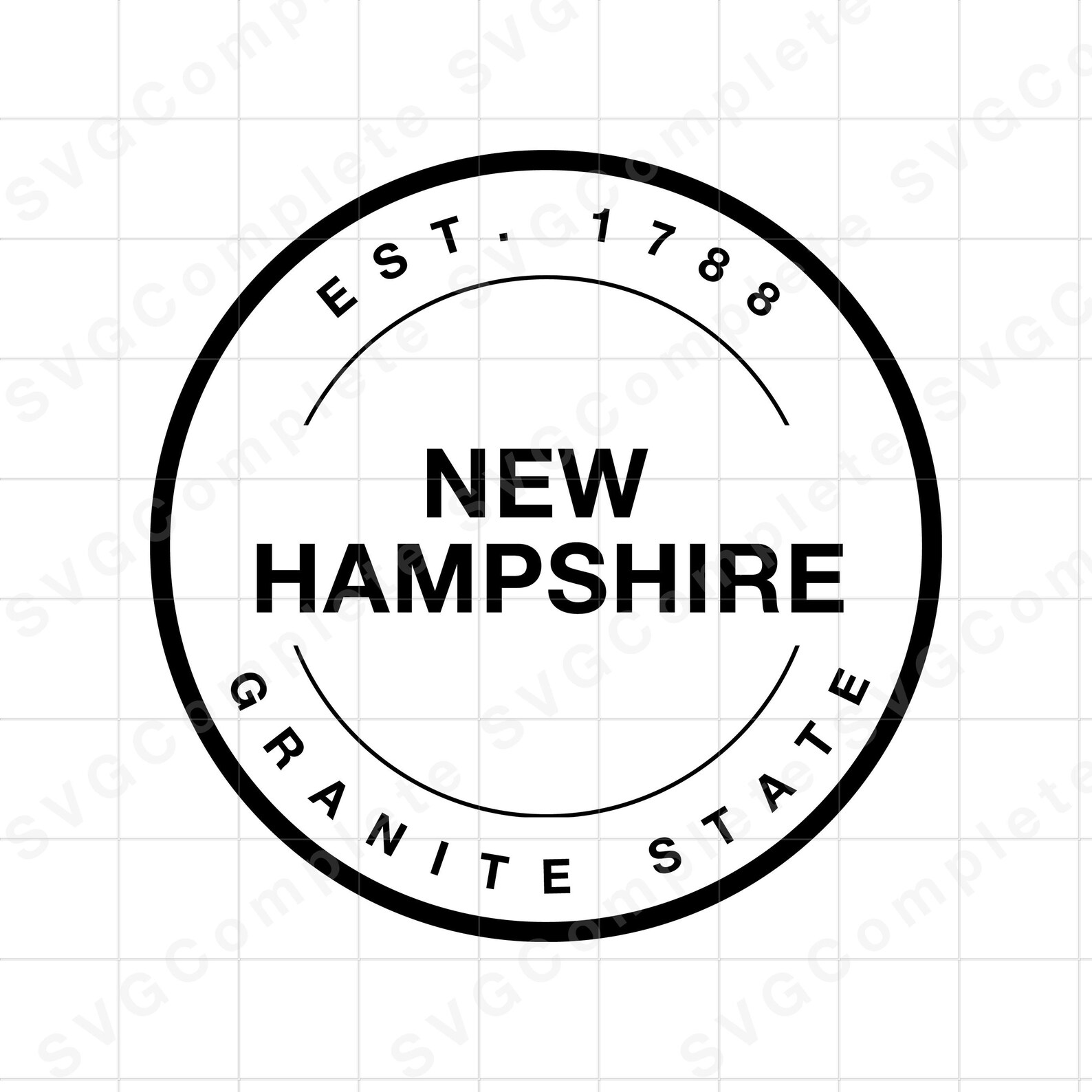 New Hampshire Svg State of New Hampshire Svg Tshirt Granite State ...