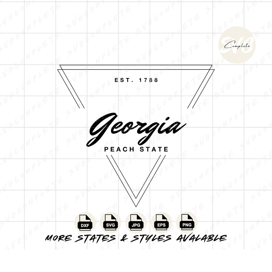 Georgia Svg Peach State Georgia Svg State of Georgia Tshirt Georgia Png ...