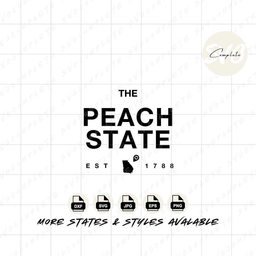 Georgia Peach State Svg Georgia Svg State of Georgia Tshirt Georgia ...