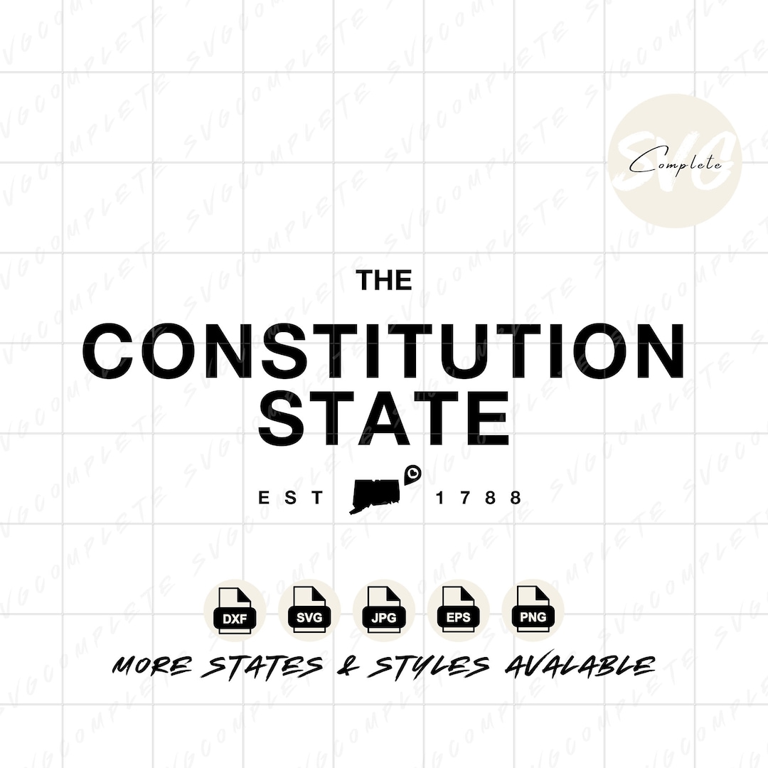 Connecticut Constitution State Svg Connecticut Svg Connecticut State ...