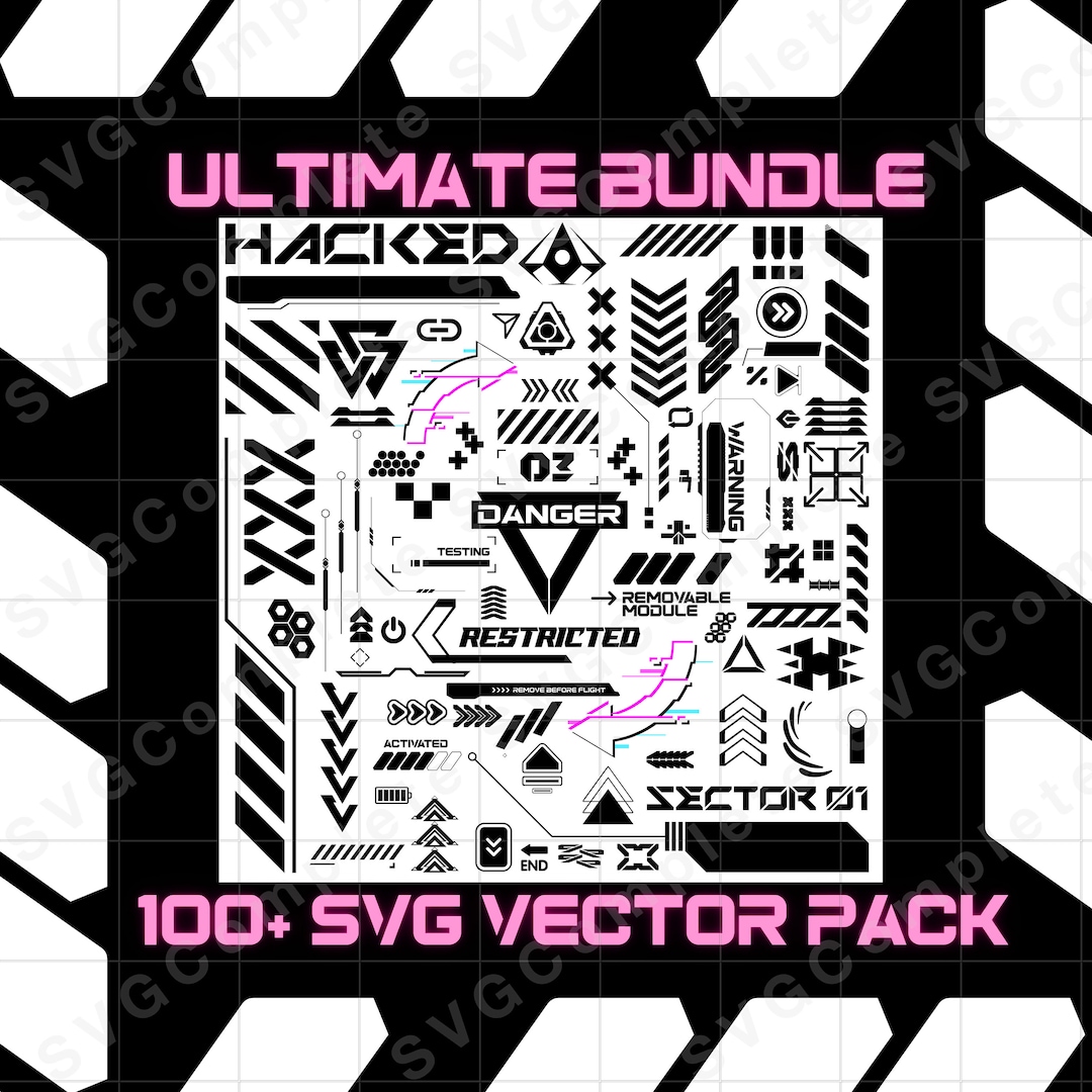 100+ Sci-fi Svg Vector Ultimate Bundle Sci Fi Svg Icons Logos Decals ...