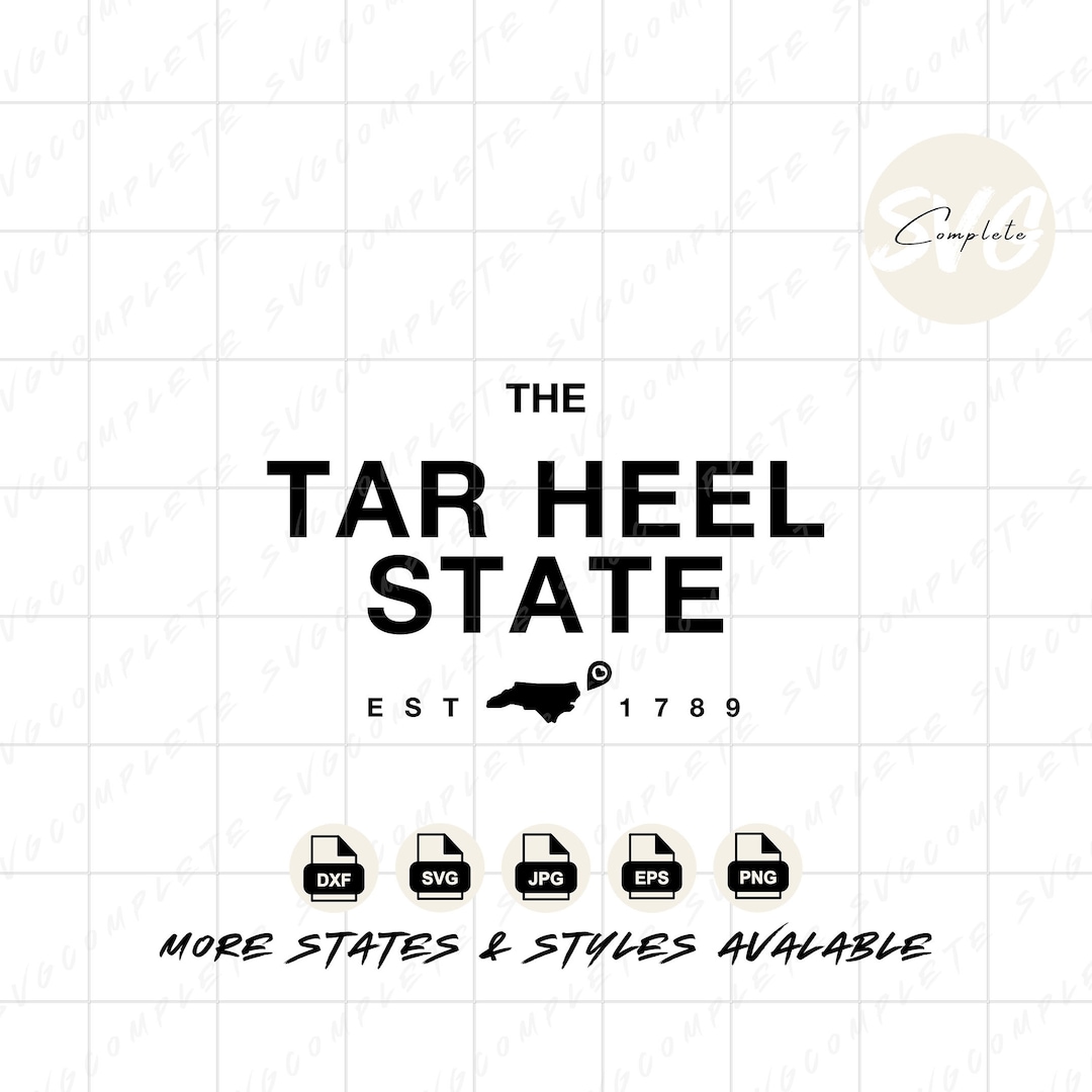 North Carolina Tar Heel State Svg North Carolina Svg Tshirt State ...