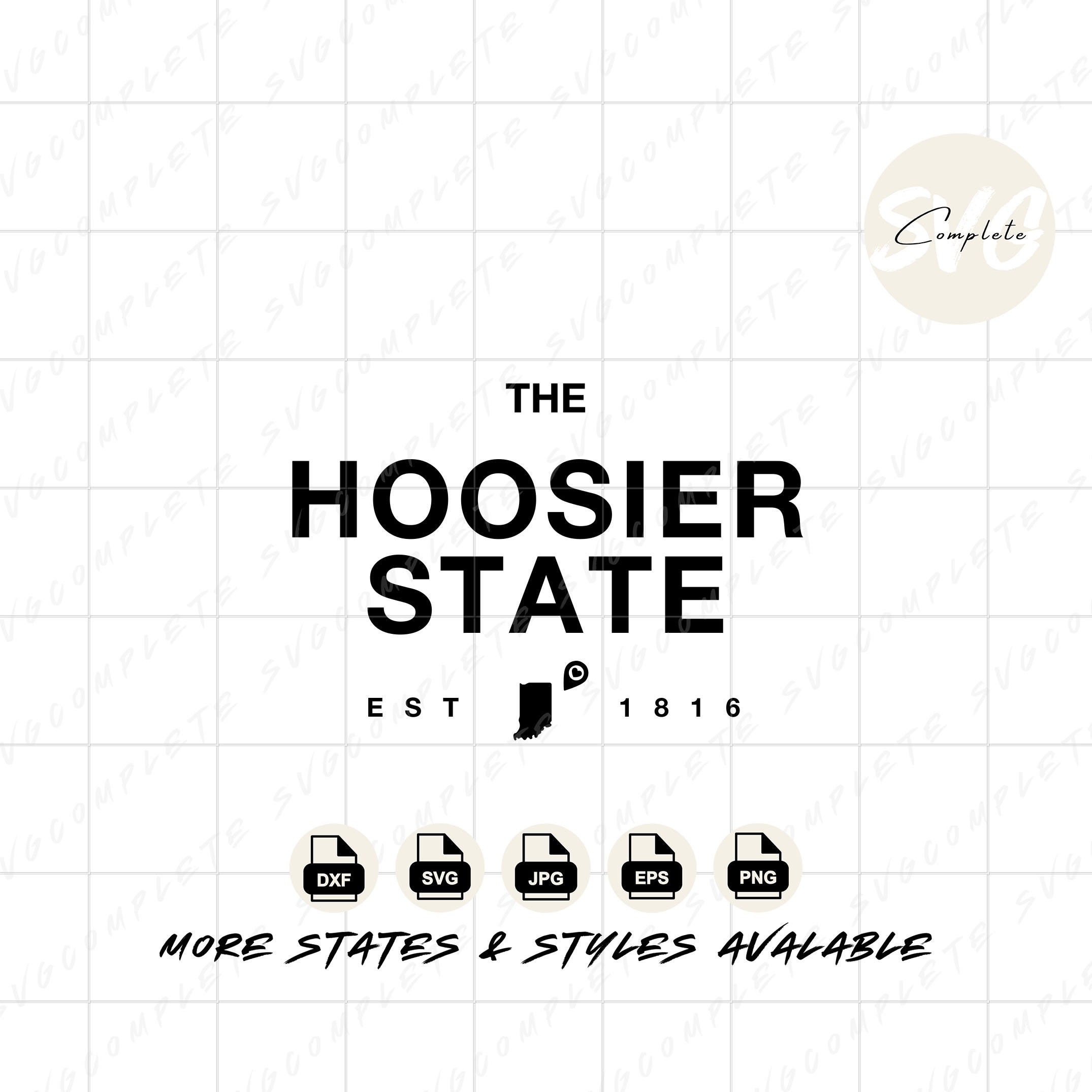 Indiana Hoosier State Svg Indiana Svg State of Indiana Tshirt Indiana ...