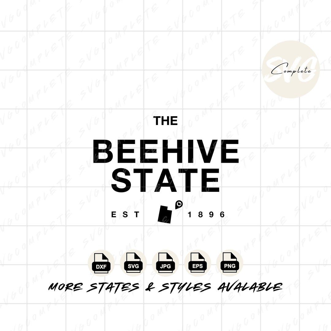 Utah Beehive State Svg Utah Svg State of Utah Tshirt Utah Beehive Png ...