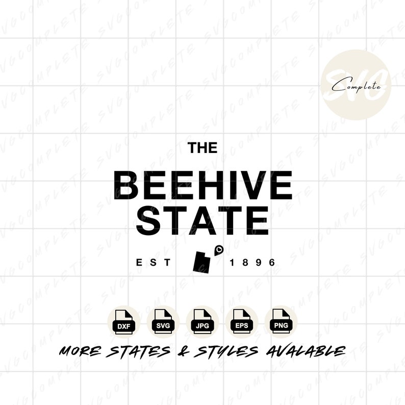 Utah Beehive State Svg Utah Svg State of Utah Tshirt Utah Beehive Png ...