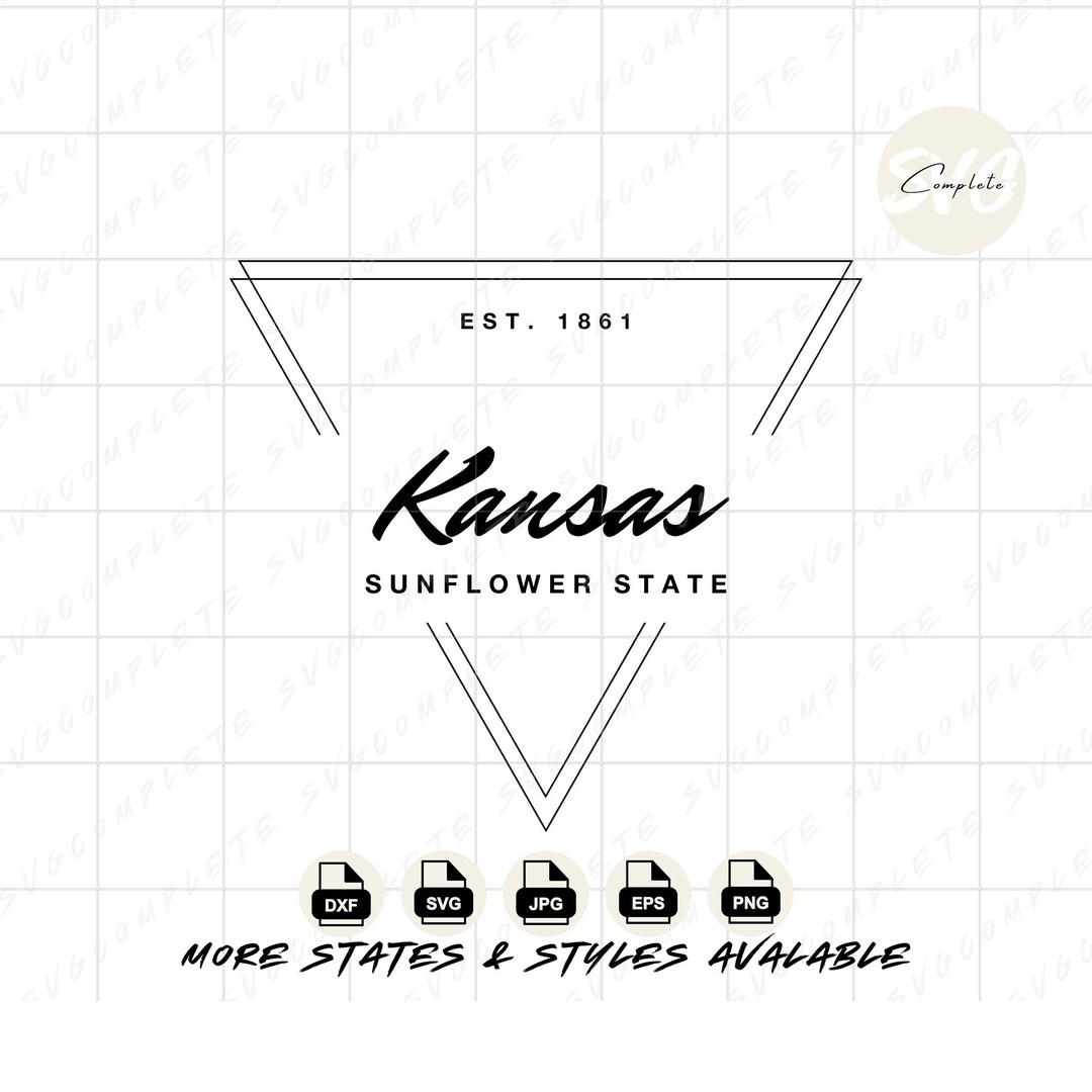 Kansas Svg Sunflower State Kansas Svg State of Kansas Tshirt Kansas Png ...
