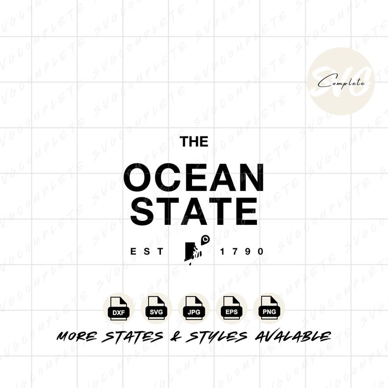 Rhode Island Ocean State Svg Rhode Island Svg State of Rhode Island ...