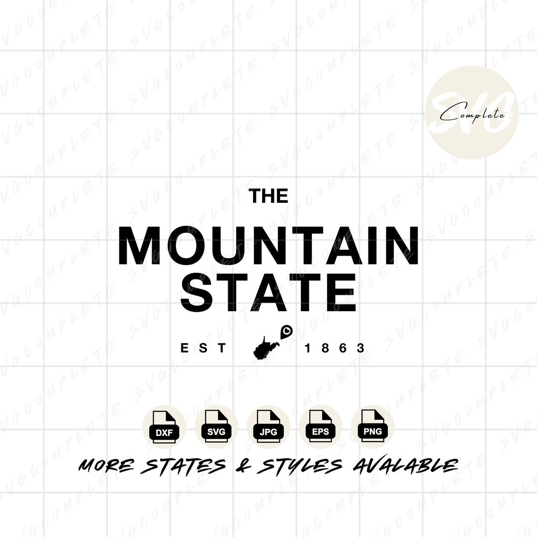 West Virginia Mountain State Svg West Virginia Svg State of West ...