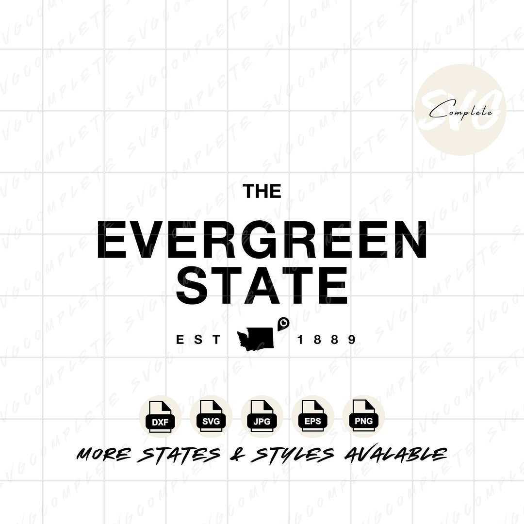 Washington Evergreen State Svg Washington Svg State of Washington ...