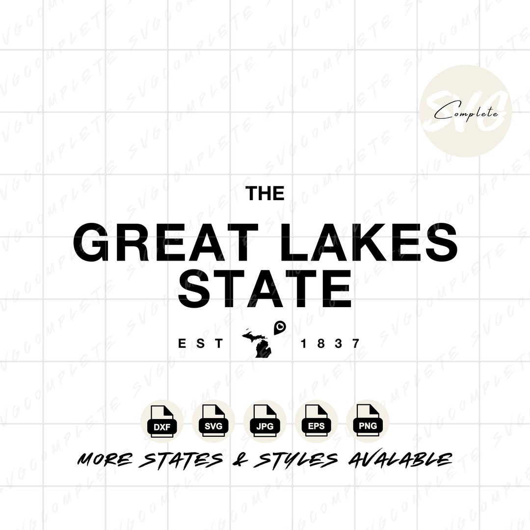 Michigan Great Lakes State Svg Michigan Svg State of Michigan Tshirt ...
