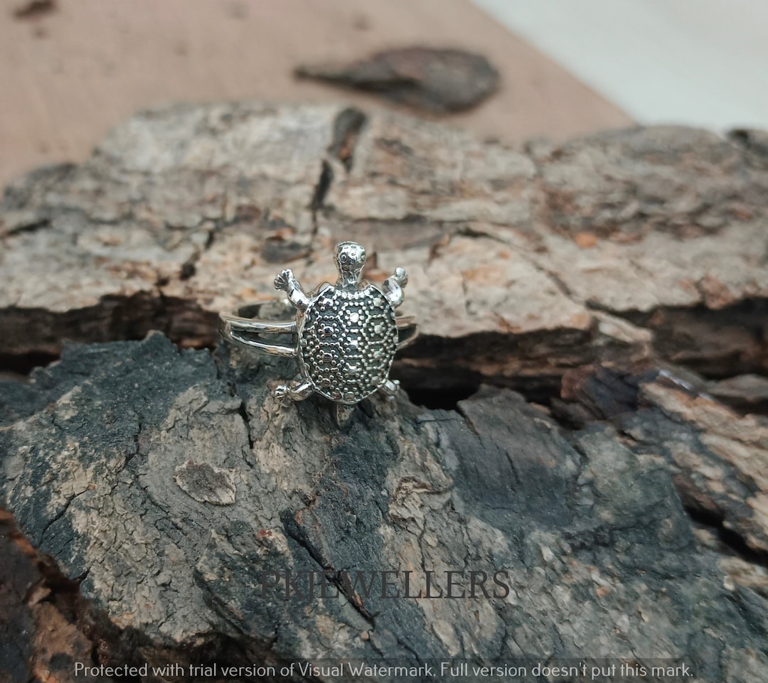 Tortoise Silver Ring, 925 Sterling Silver Ring, Handmade Jewelry, Solid ...