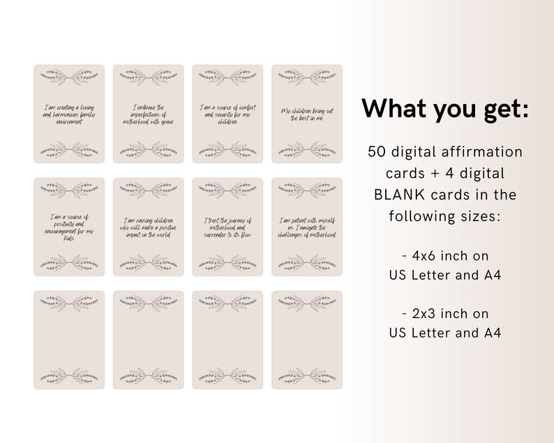 50 Printable Affirmation Cards for Moms | Motherhood Affirmations ...