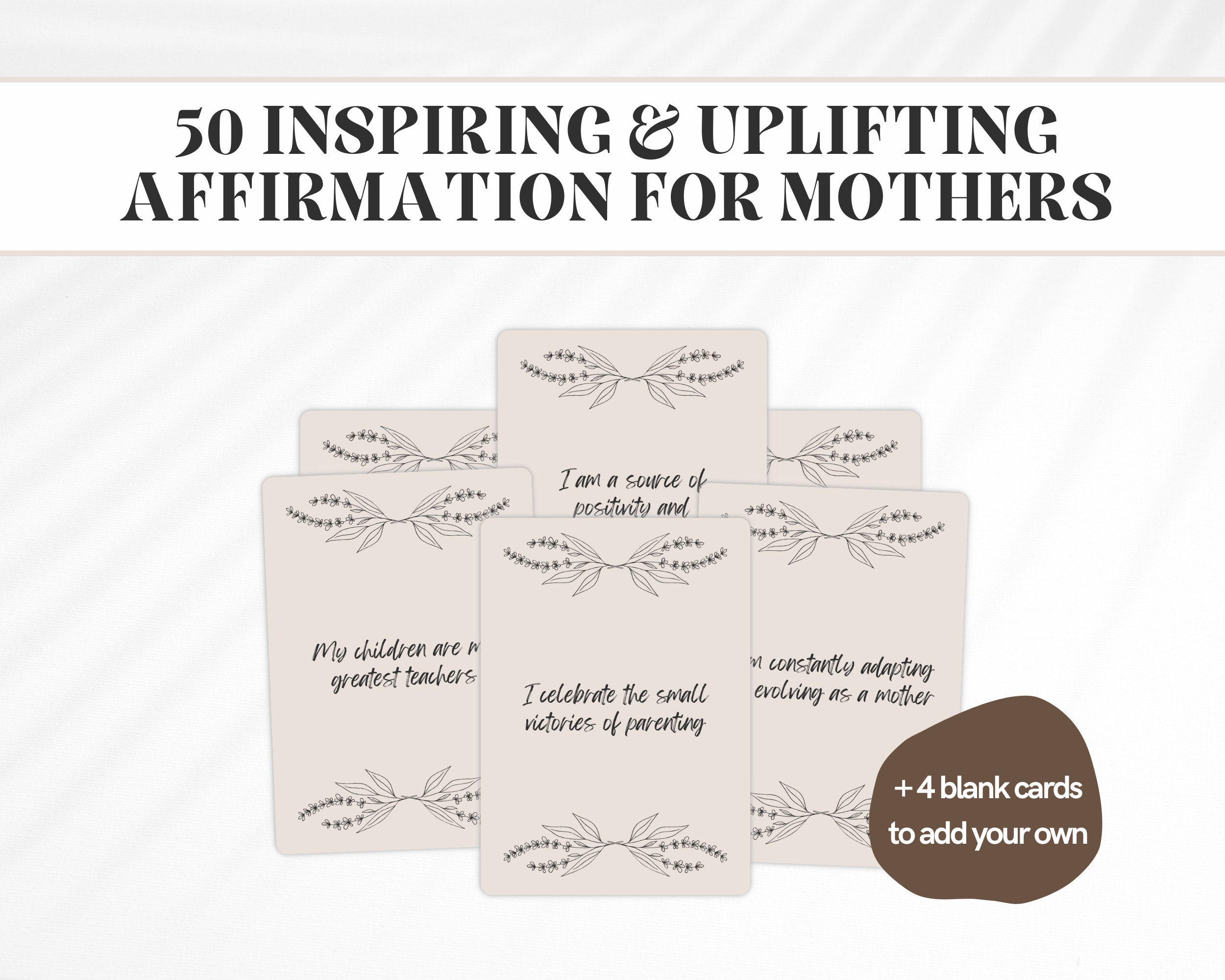 50 Printable Affirmation Cards for Moms | Motherhood Affirmations ...