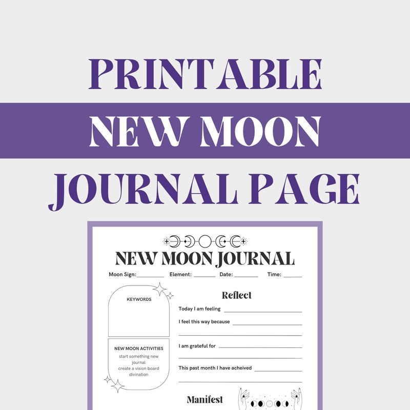 Moon Printable - Etsy