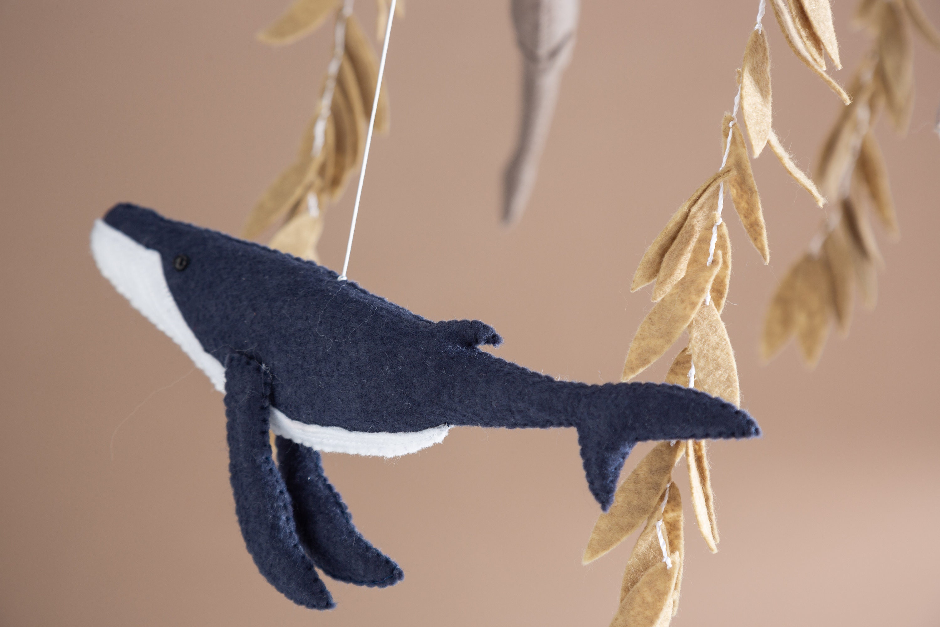 Ocean Mobile With Whale, Dolphin,swordfish, Gift, Baby Shower, Felt ...