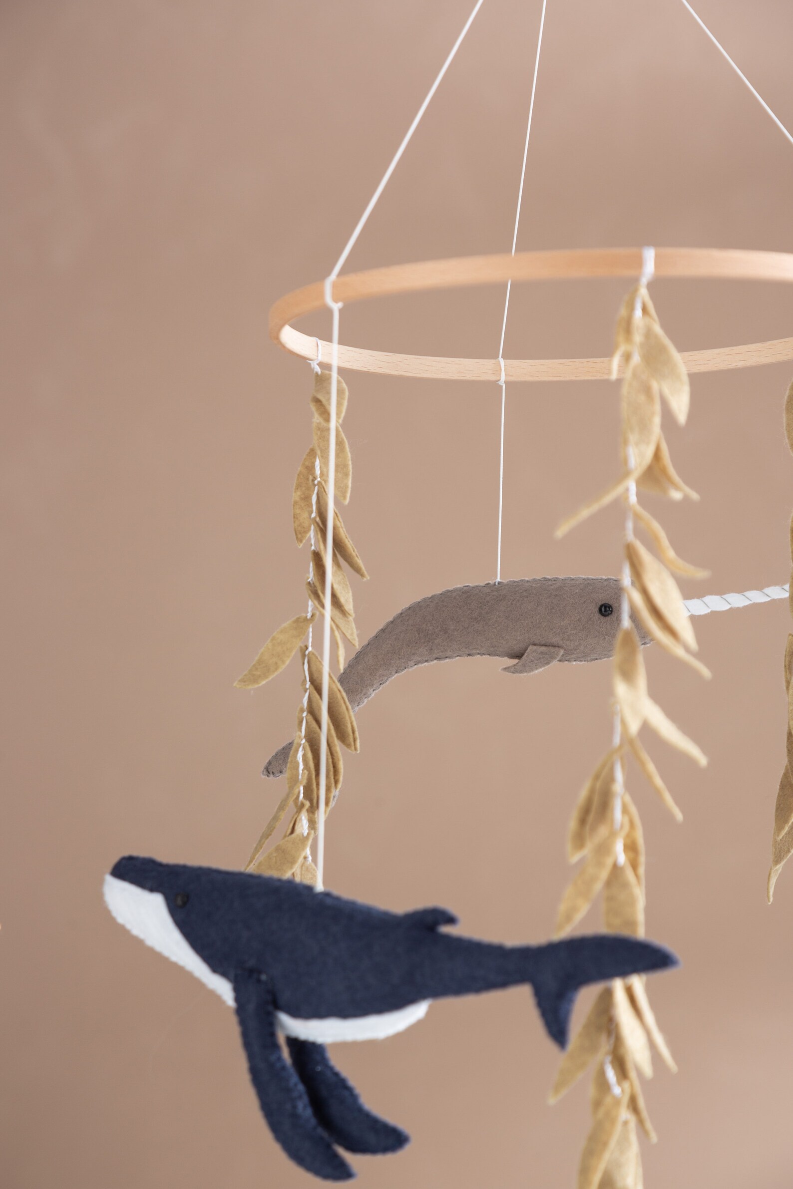 Ocean Mobile With Whale, Dolphin,swordfish, Gift, Baby Shower, Felt ...