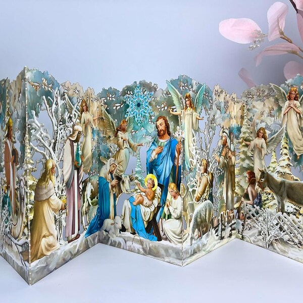 Pop up Christmas Cards Nativity - Etsy