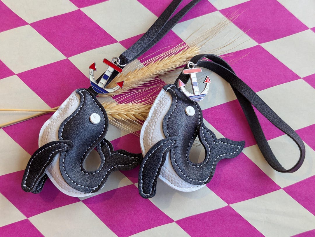 Nox Caelum | Whale Bag Charm, Whale + Anchor Keyring, Marine Bag Charm ...