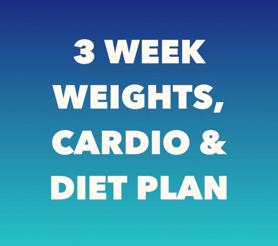 3 Week Weight and Fitness Programme - PLUS Diet PLAN! - Etsy