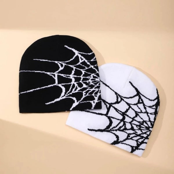 Spider Web Beanie Hat - Etsy