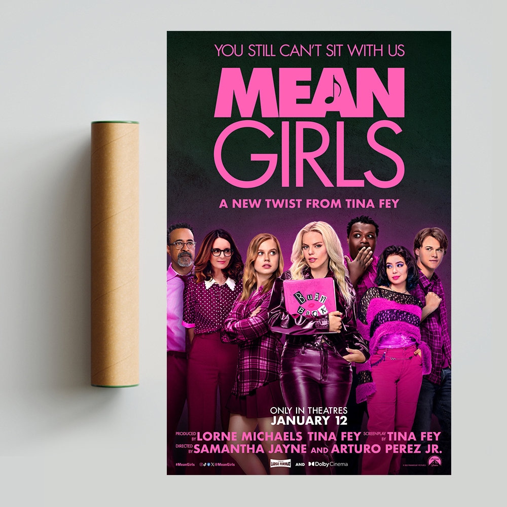 Mean Girls Minimalist Movie Poster Mean Girls Film Movie Art Poster ...