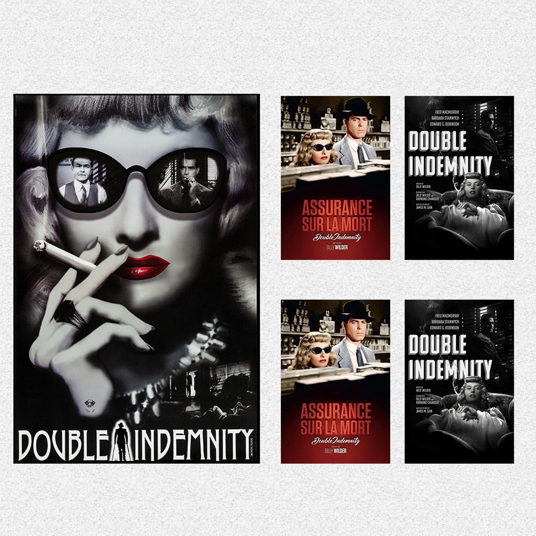 Double Indemnity 1944 Vintage Poster Movie Art Poster Wall Art Prints ...