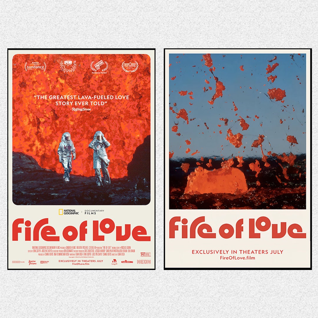 Fire of Love 2022 Movie Poster Classic Movie Art Poster Wall Art Prints ...