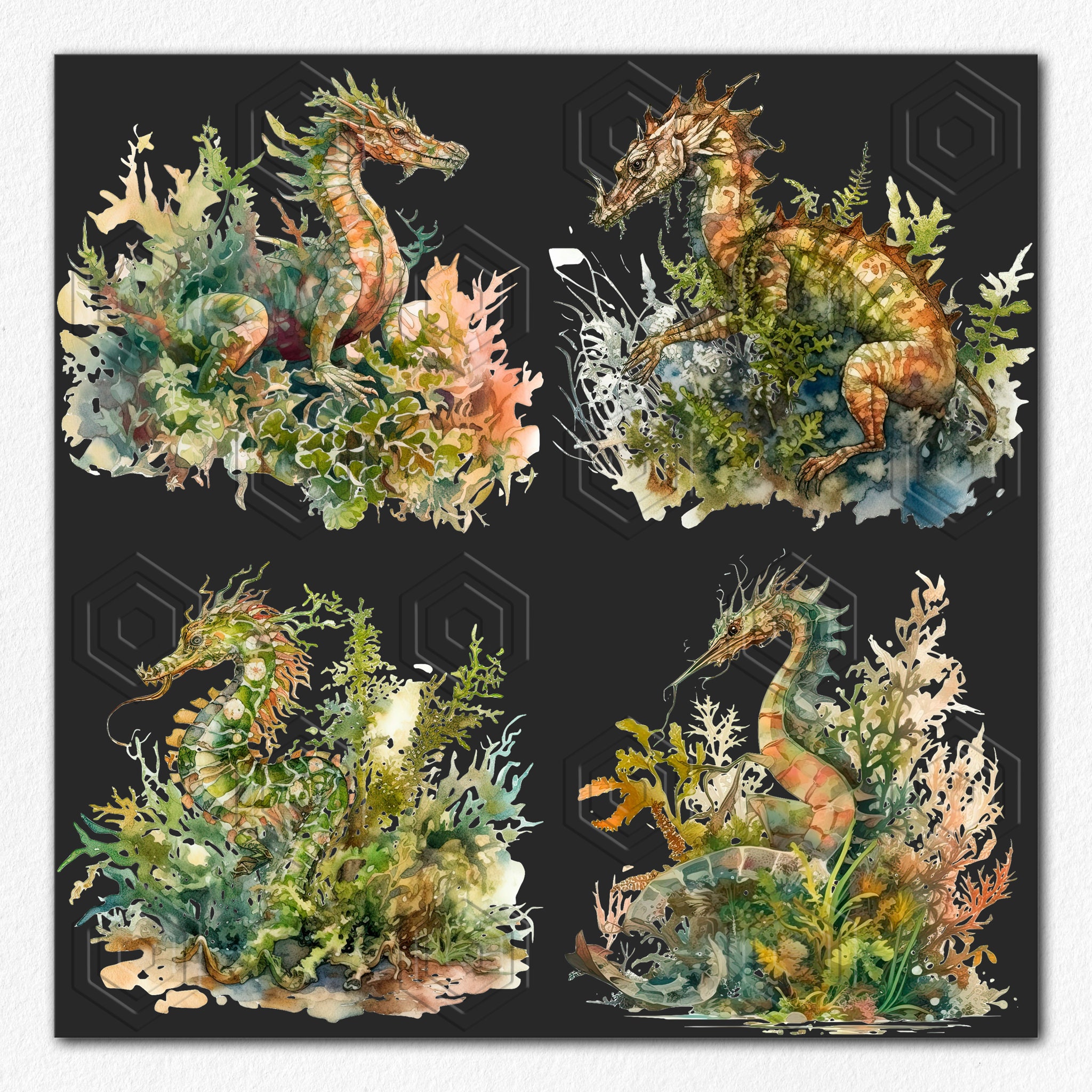 8 PNG & JPG Leafy Sea Dragon Clipart Perfect for Aquarium - Etsy