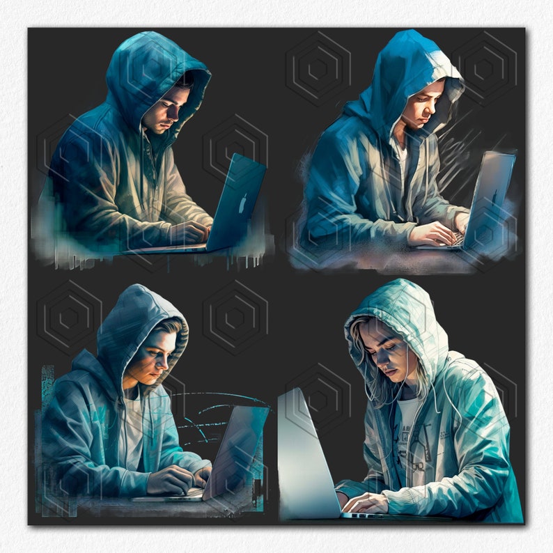 7 PNG & JPG Software Developer Watercolor Clip Art Ideal for - Etsy