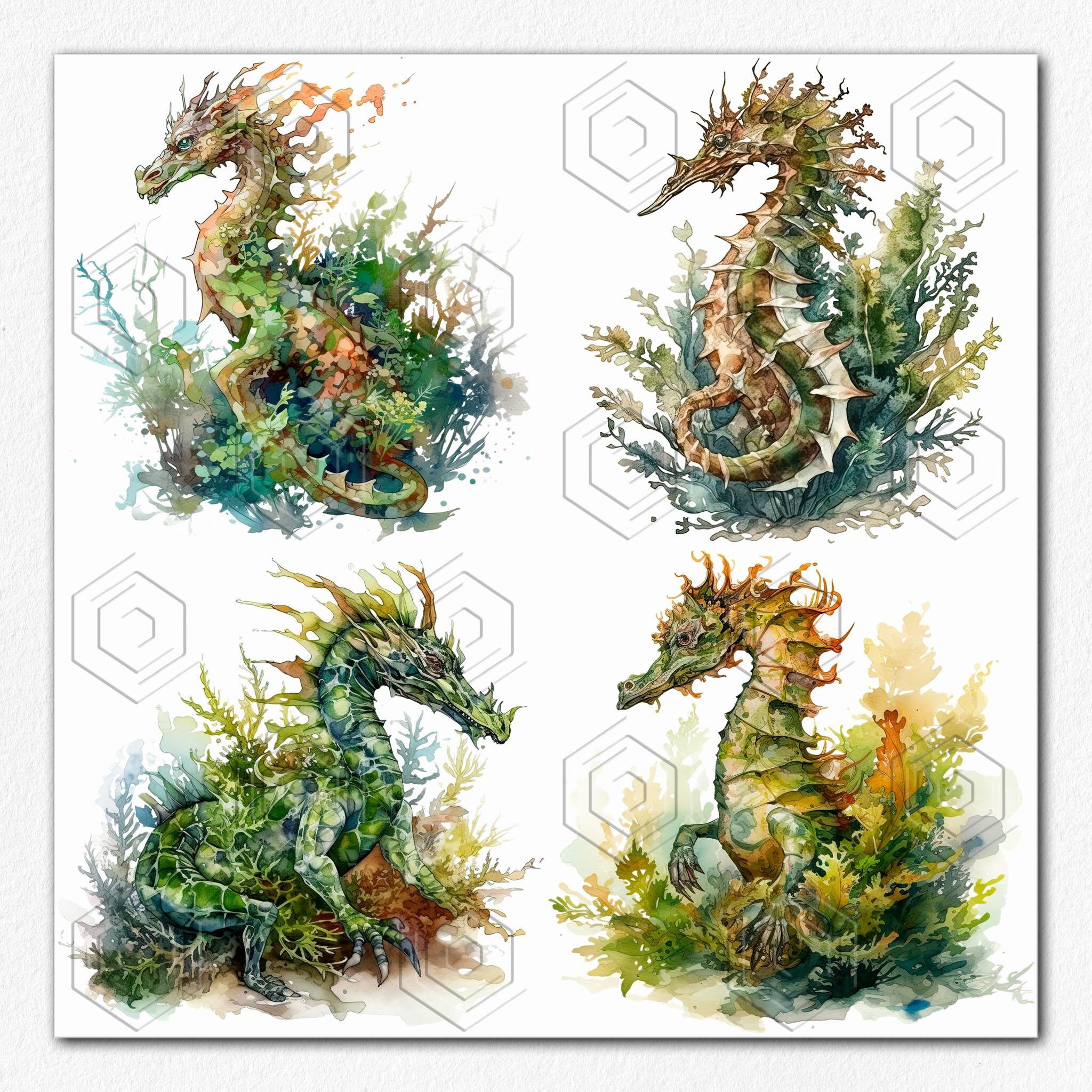 8 PNG & JPG Leafy Sea Dragon Clipart Perfect for Aquarium - Etsy
