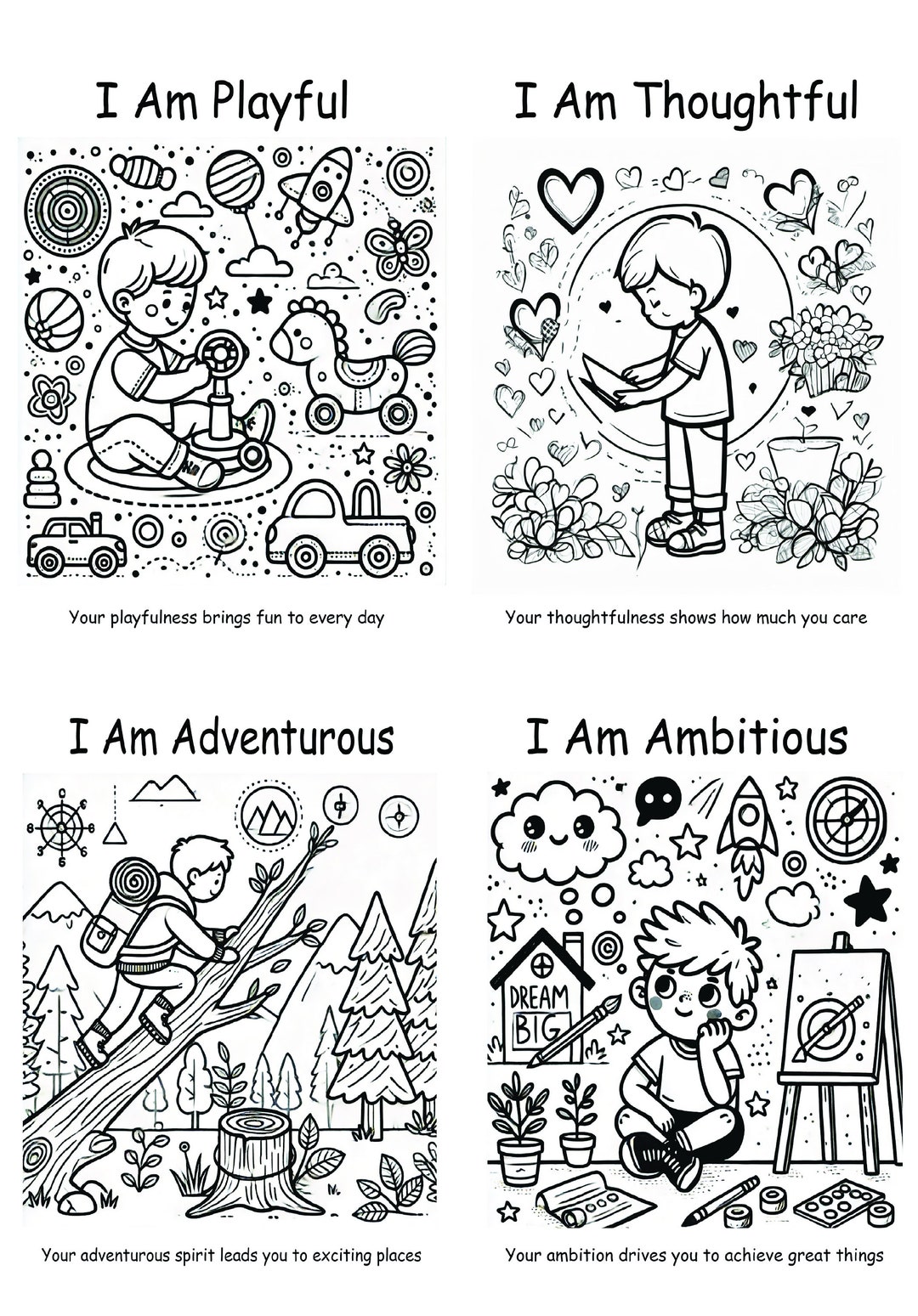 Affirmation Colouring Book for Kids, Children Colouring Book With ...