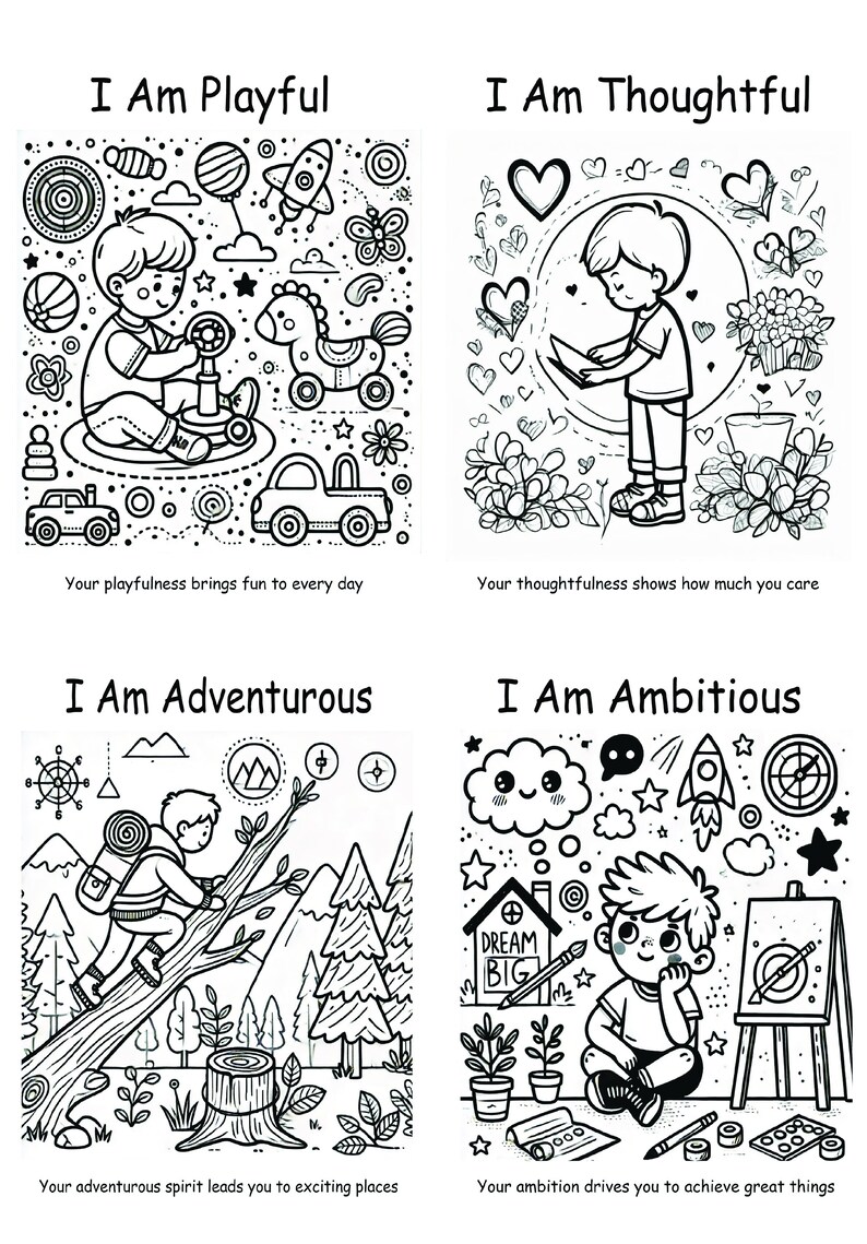Affirmation Colouring Book for Kids, Children Colouring Book With ...
