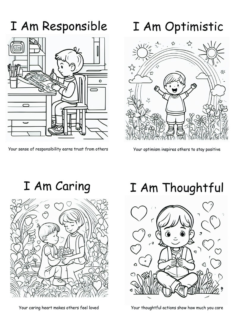 Affirmation Colouring Book for Kids, Children Colouring Book With ...