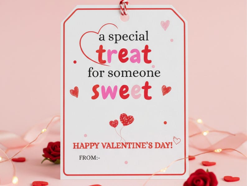 Valentine's Day Gift Tags | Kids Classroom Treat Labels (digital ...