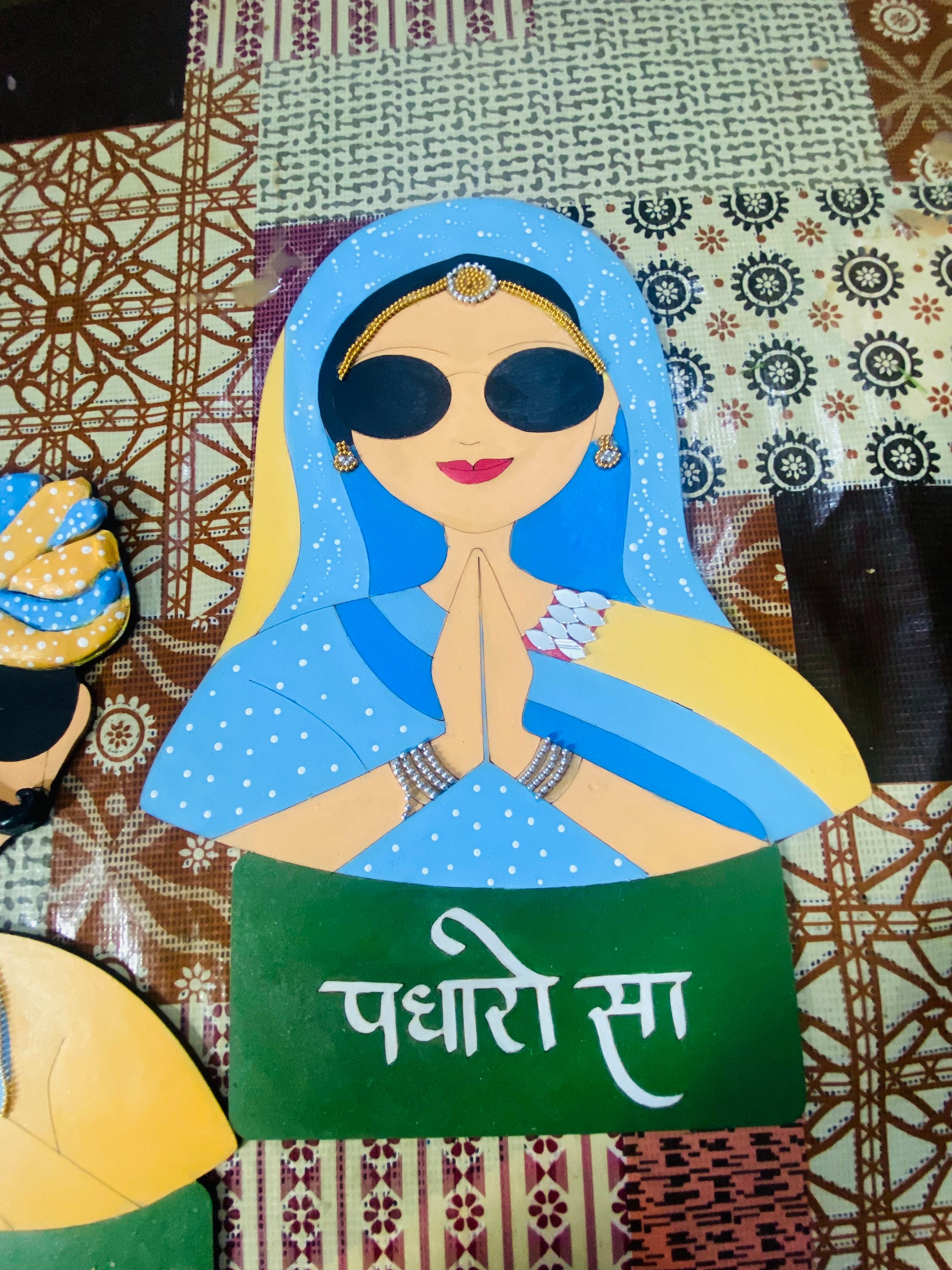 Handmade Hand-painted PADHARO SA Stylish Men and Women Wooden - Etsy ...