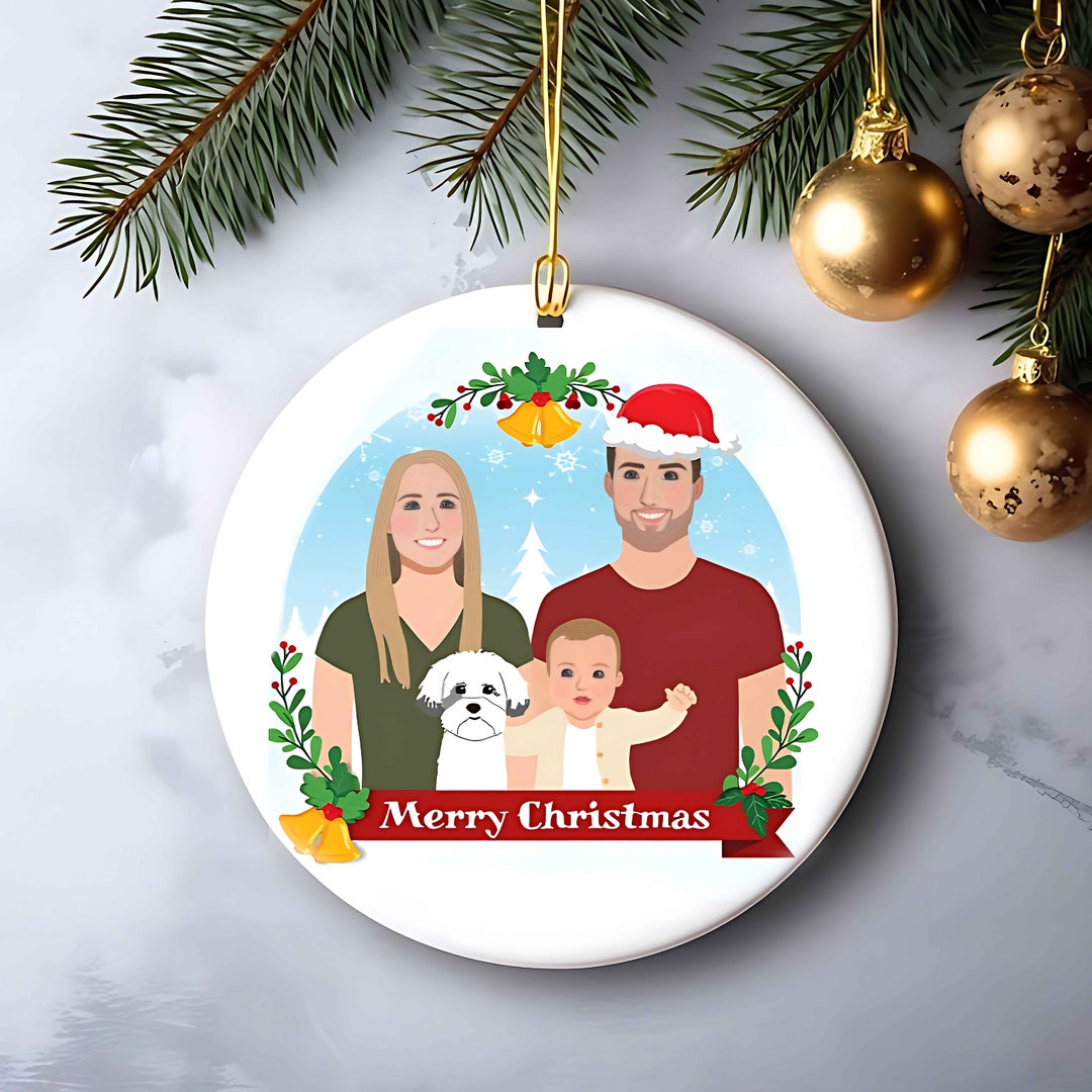 Personalized Family Christmas Ornament Block Set Custom Holiday ...