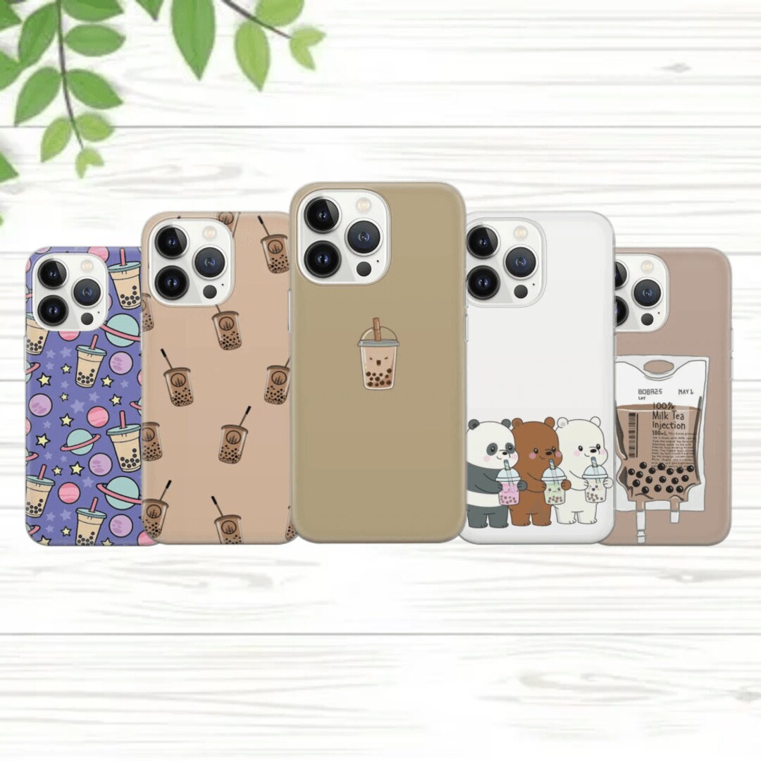 Bubble Milk Tea Phone Case Milk Tea Cover for iPhone 14 13 12 - Etsy