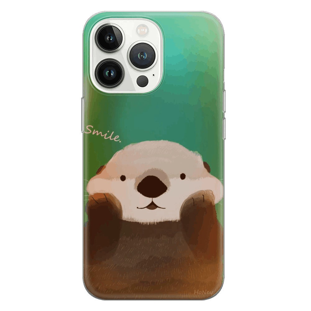 Cute Sea Otter Phone Case Cute Otter Cover for iPhone 14 13 12 Pro 11 ...