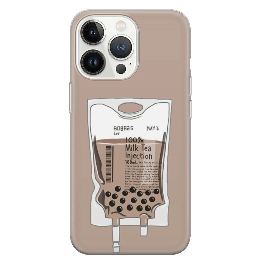 Bubble Milk Tea Phone Case Milk Tea Cover for iPhone 14 13 12 - Etsy